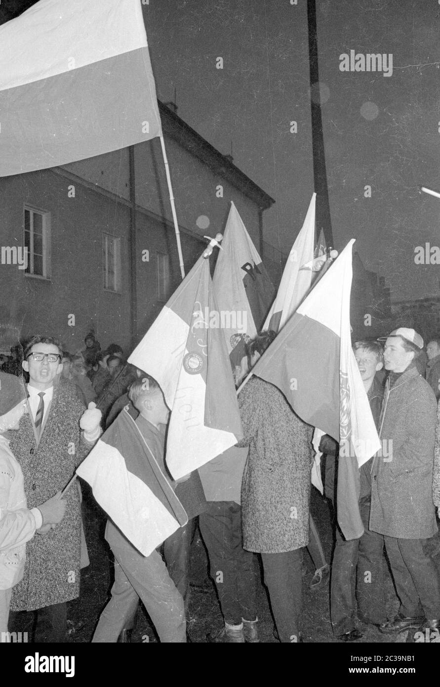 Fans flags Black and White Stock Photos & Images - Alamy