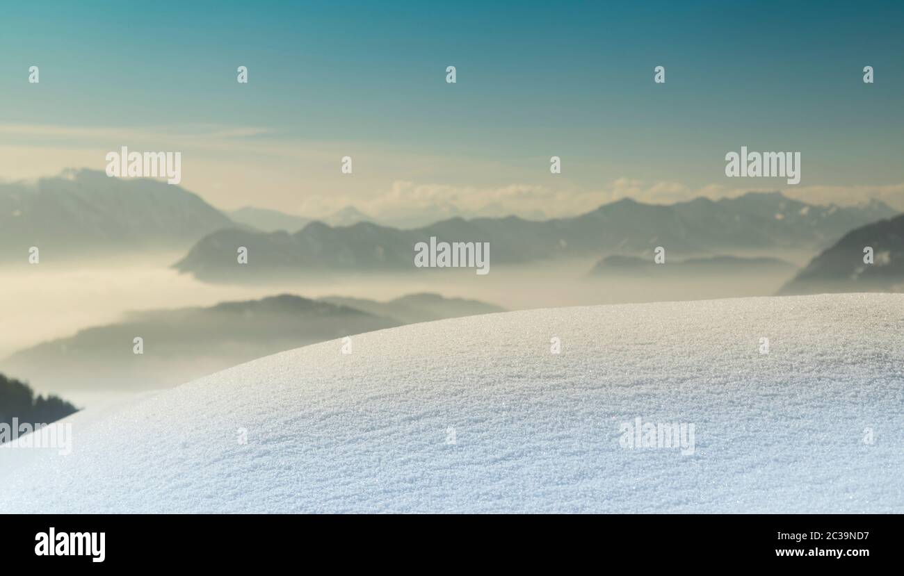 Landscape background, Mountains and winter space for your text Stock ...