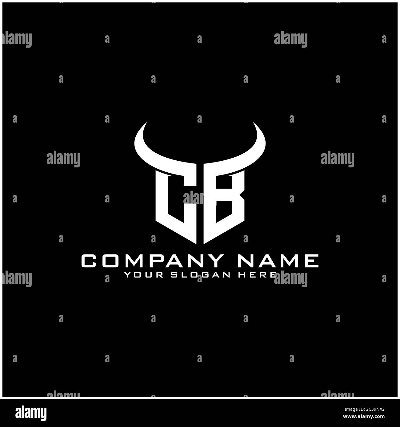 CB alphabet abstract initial letter logo design vector template Stock ...