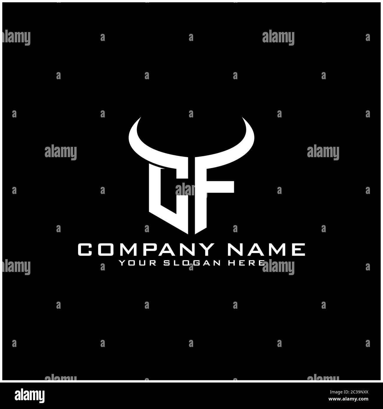 Cf logo design Black and White Stock Photos & Images - Alamy