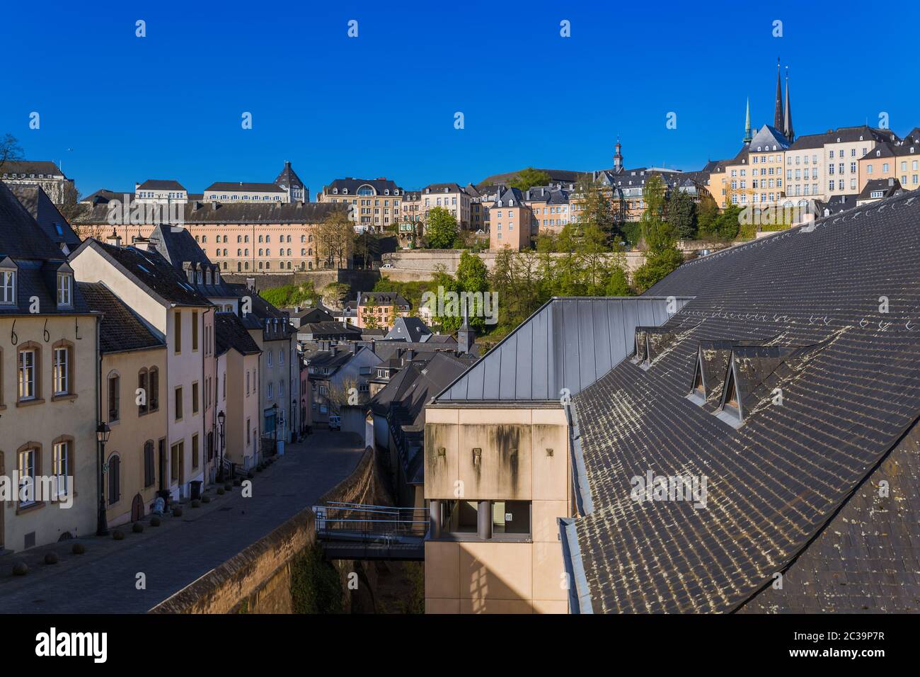 Luxembourg city skyline church hi-res stock photography and images - Alamy