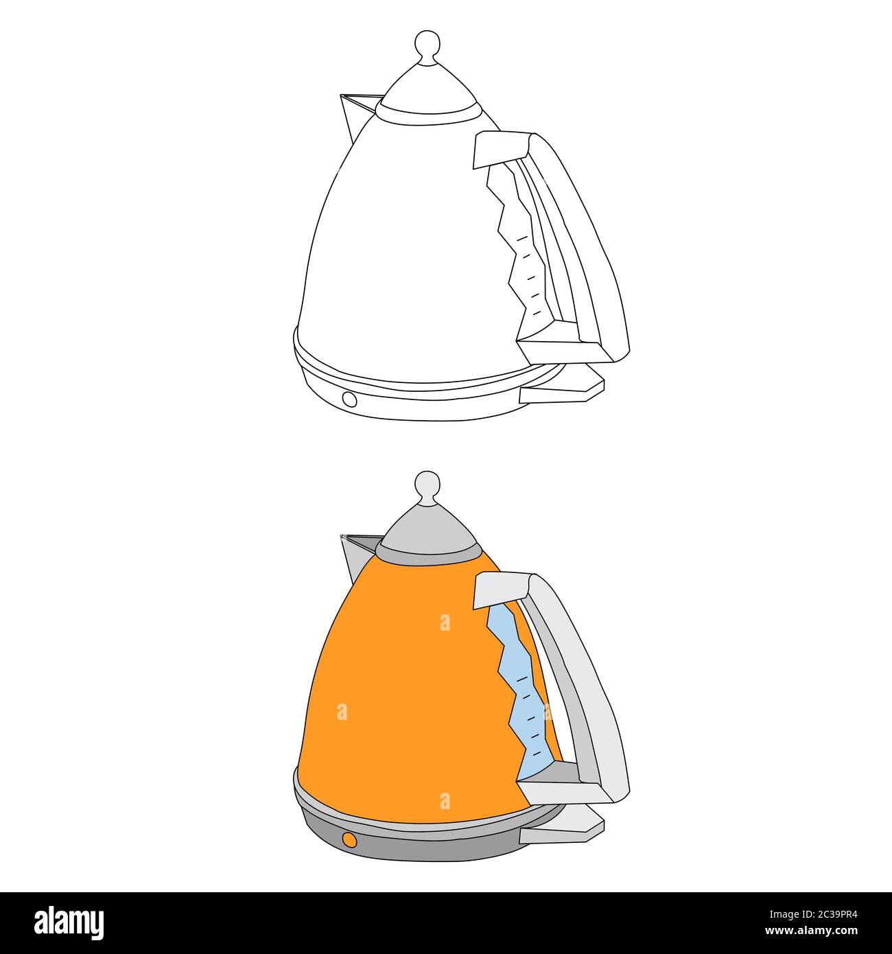 vector, on a white background, electric kettle Stock Vector Image & Art ...