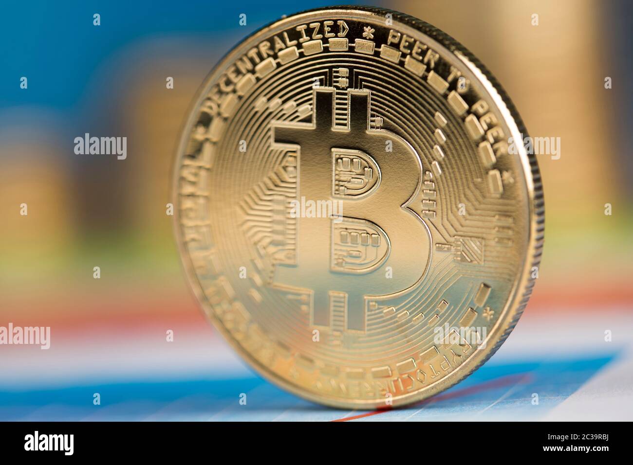 Bitcoins and new virtual money concept, financial chart Stock Photo - Alamy
