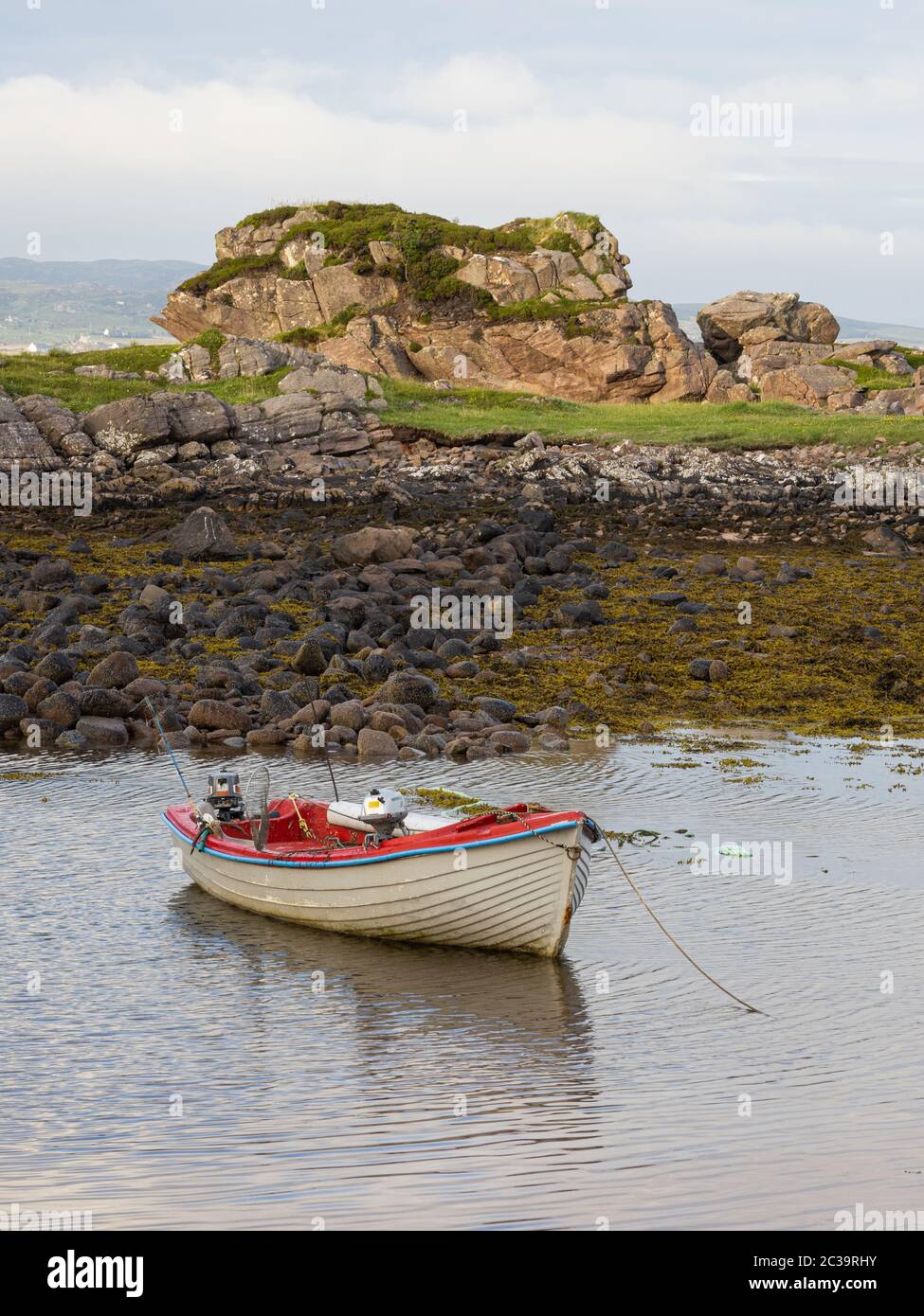 The fishing village of Cove on the B8057 overlooking Loch Ewe in Wester ...