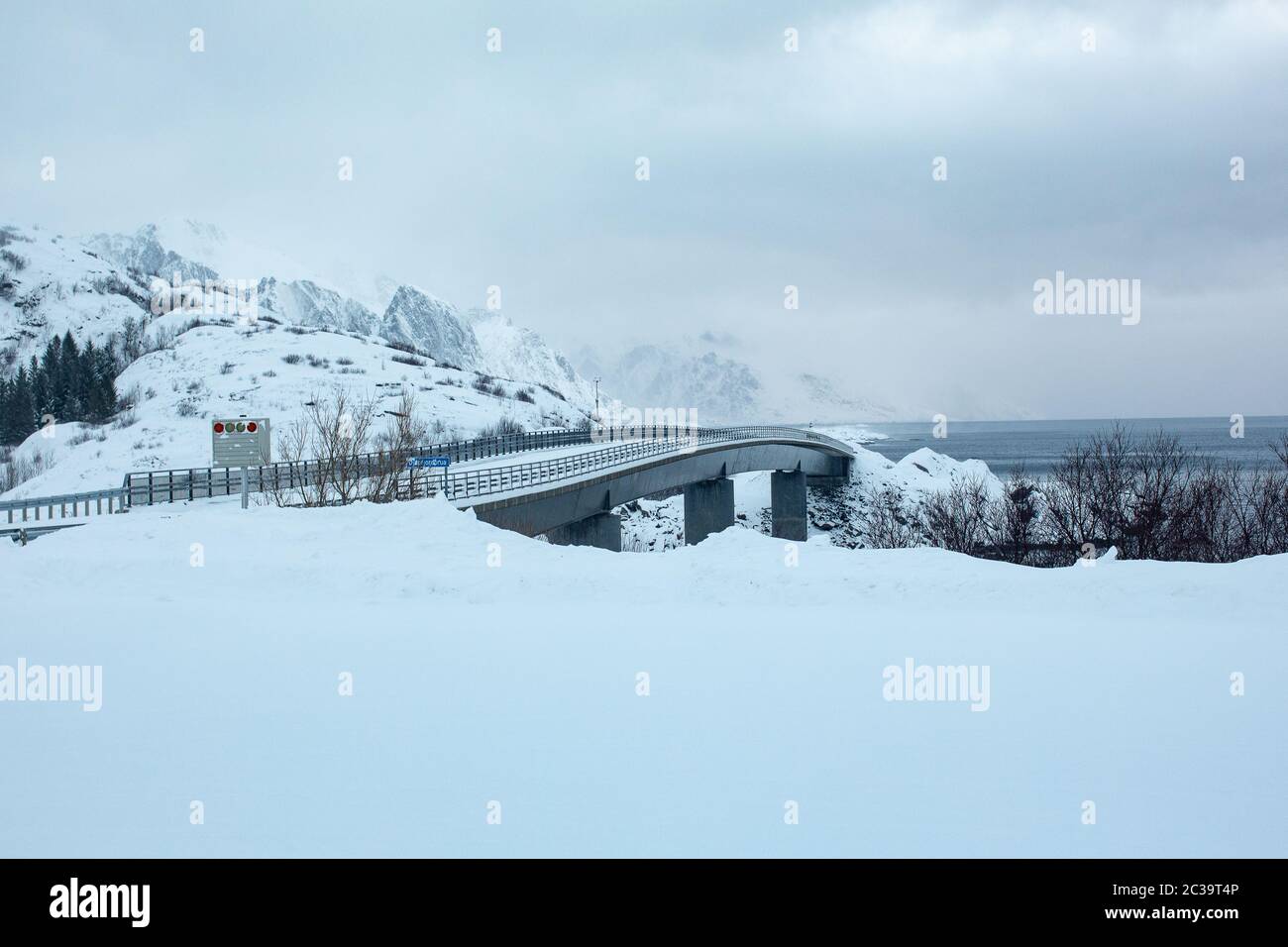 A bridge across Djupfjord in the Lofoten Islands Stock Photo - Alamy