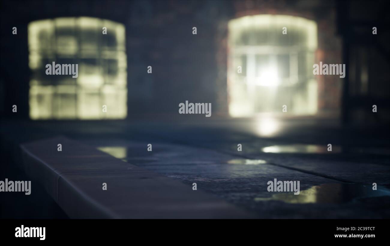 frightening abandoned factory at night Stock Photo - Alamy