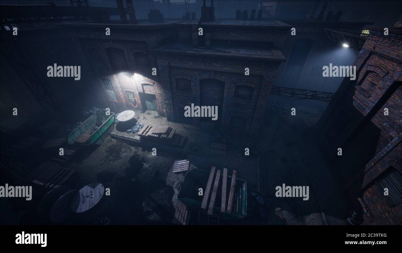 Aerial view of Old factory Stock Photo - Alamy