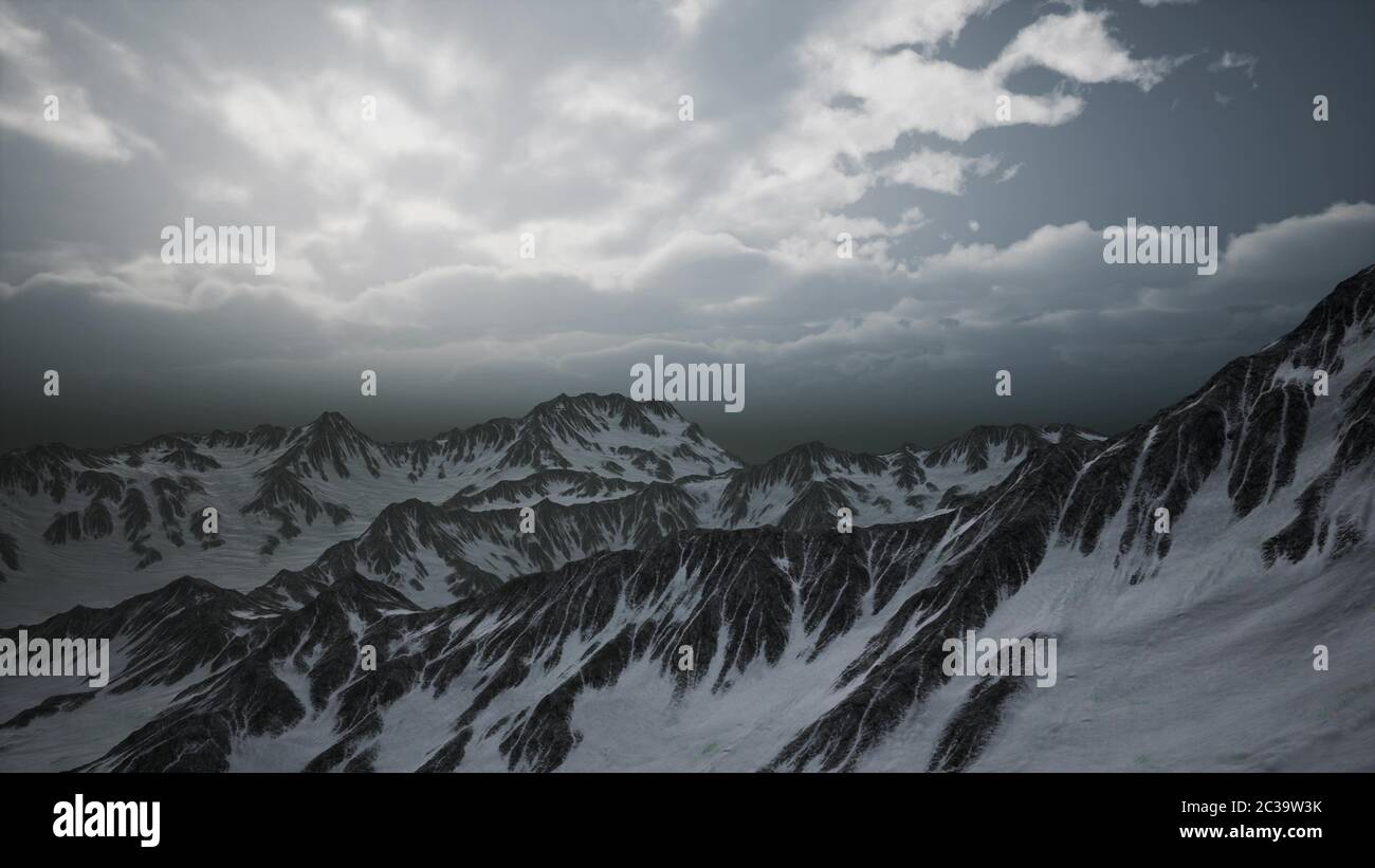 High Altitude Peaks and Clouds Stock Photo - Alamy