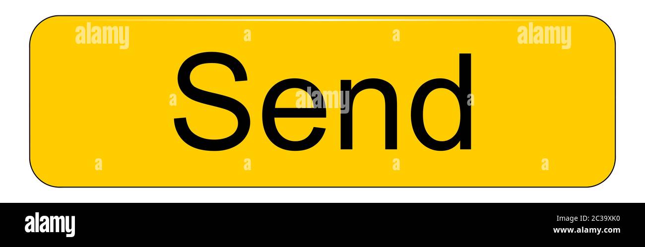 yellow Send Button on white background â€“ illustration Stock Photo - Alamy
