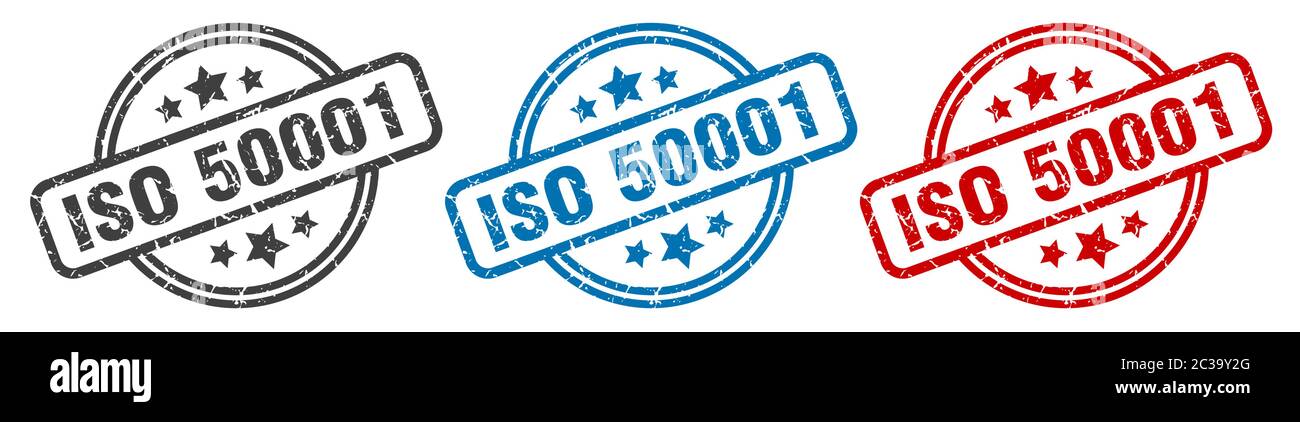 iso 50001 stamp. iso 50001 round isolated sign. iso 50001 label set ...
