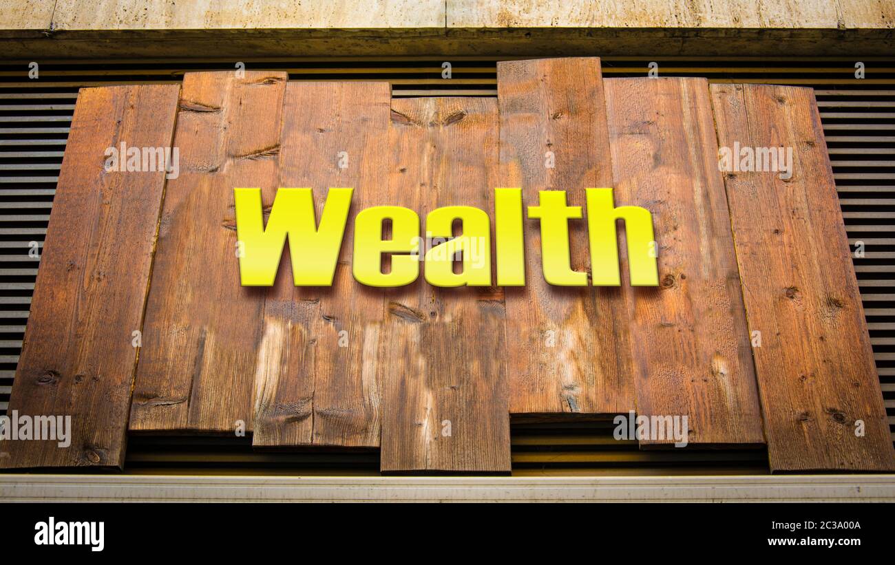 Street Sign to Wealth Stock Photo - Alamy