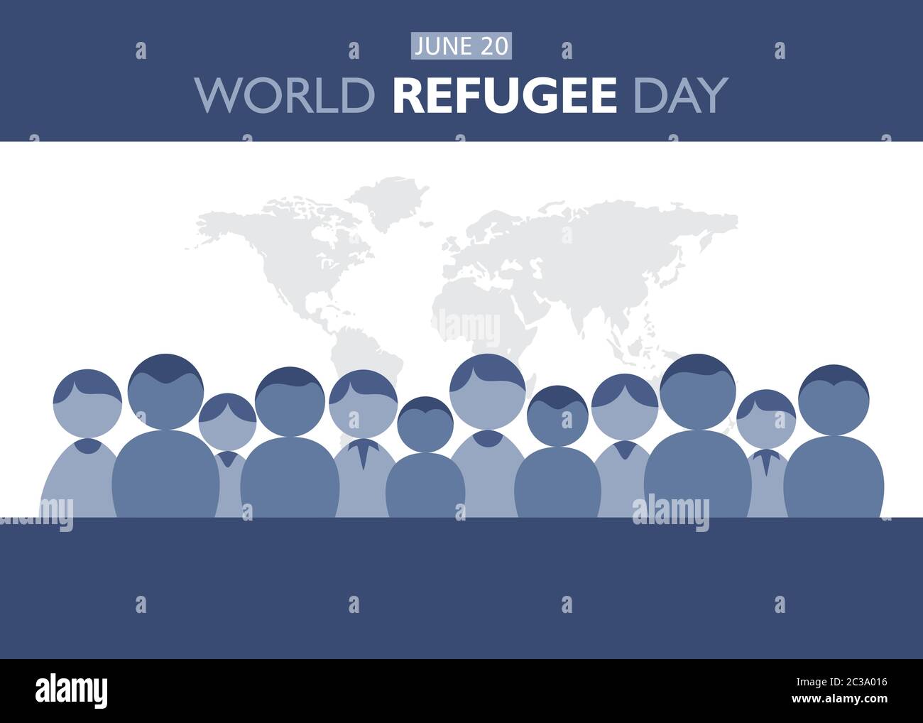vector illustration of world refugee day concept poster design Stock ...
