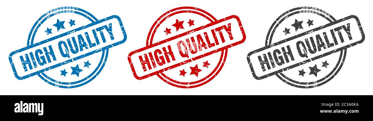 high quality stamp. high quality round isolated sign. high quality ...