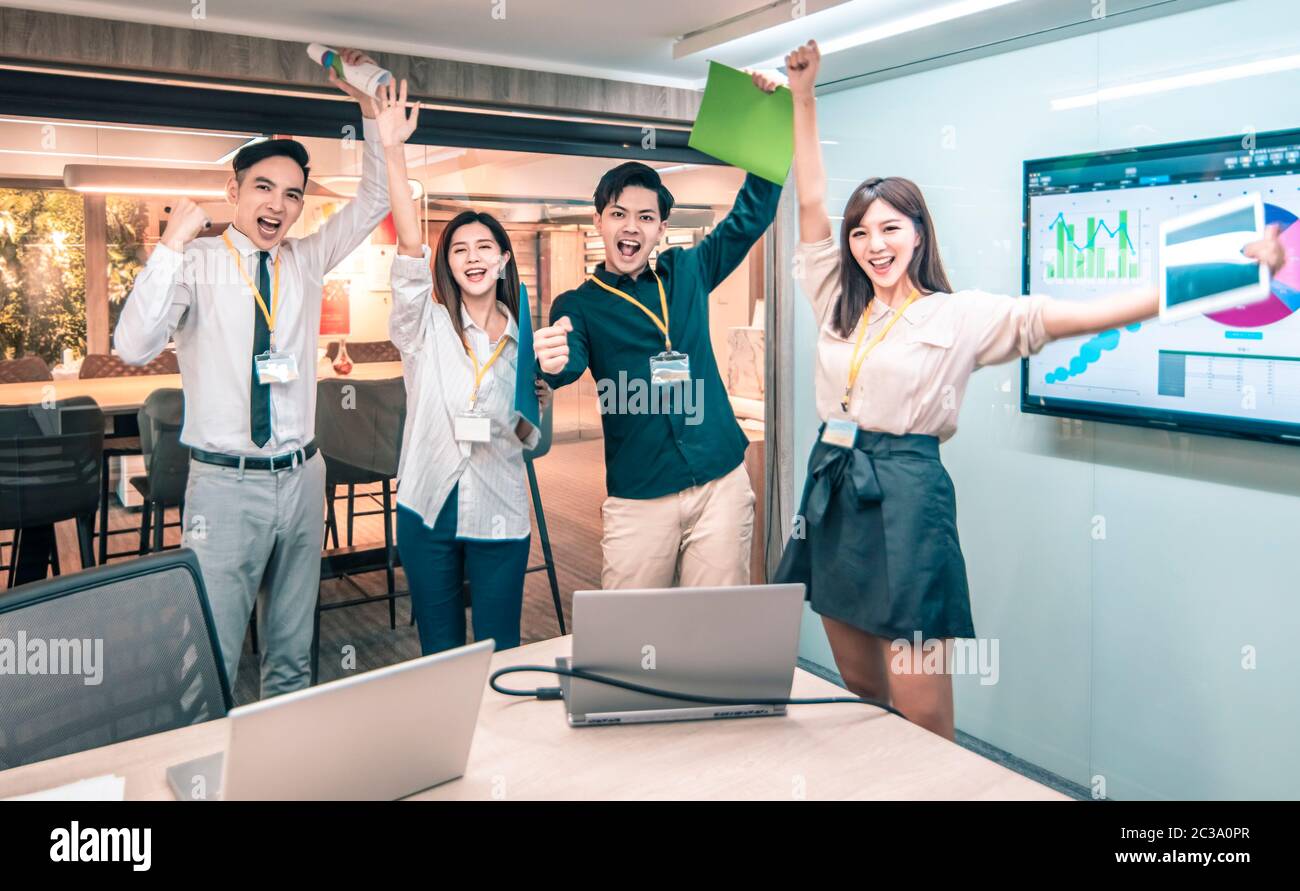 Happy business people conference hi-res stock photography and images ...