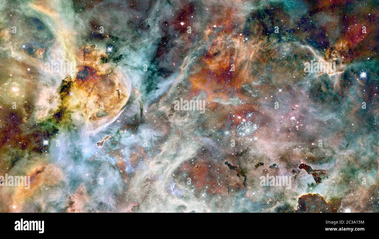 The Eagle Nebula in deep. Elements of this image furnished by NASA ...