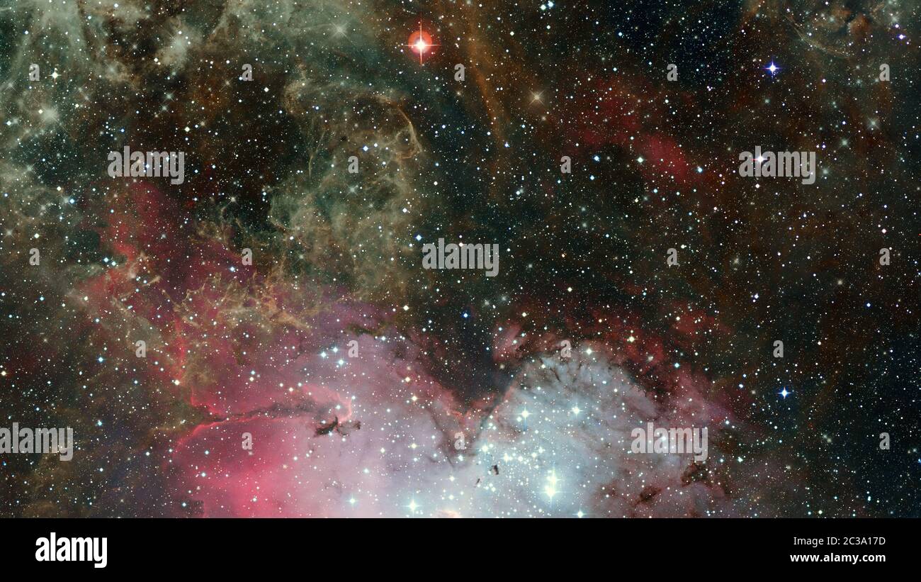 Infinite space background with nebulas and stars. This image elements ...