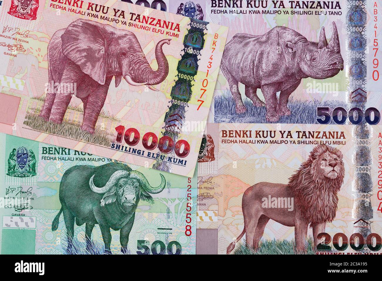 Tanzanian shilling a business background Stock Photo - Alamy