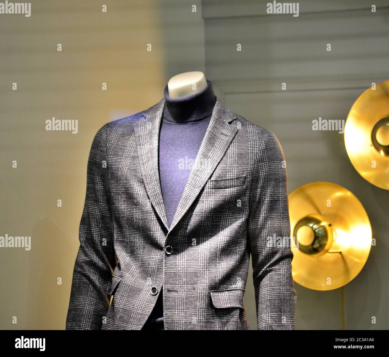 man suit jacket on a retail display image if a Stock Photo - Alamy
