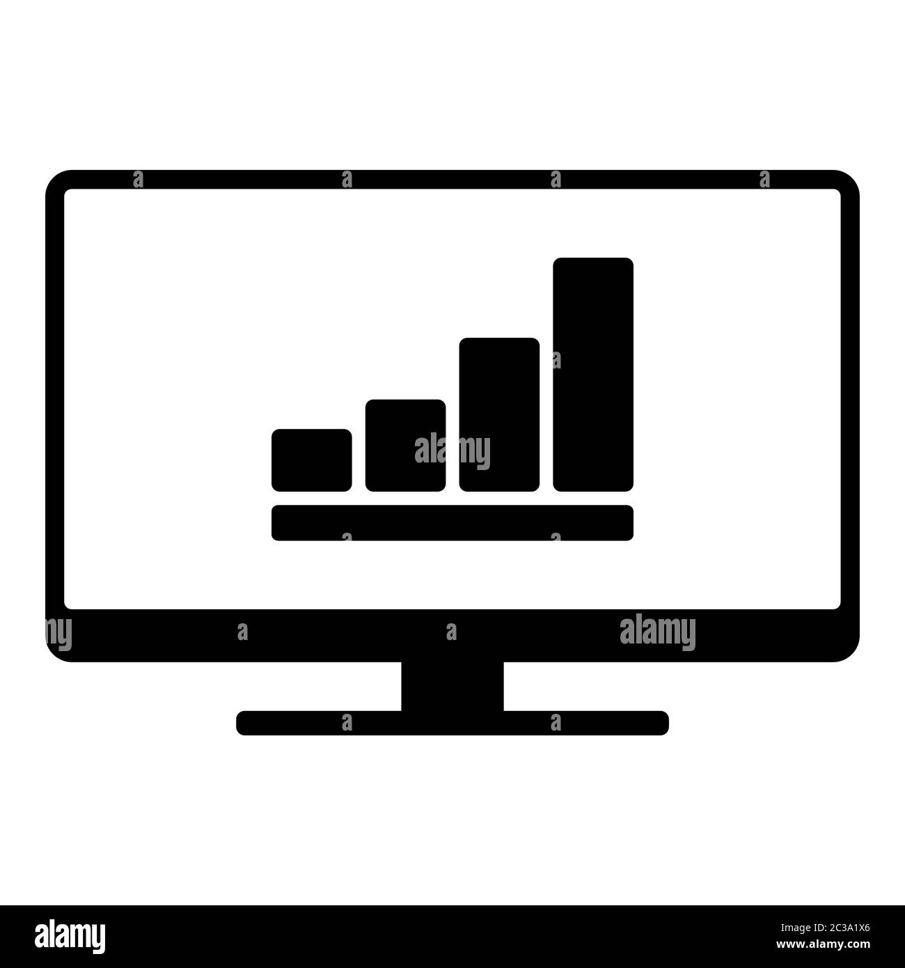Bar chart and screen Stock Photo - Alamy