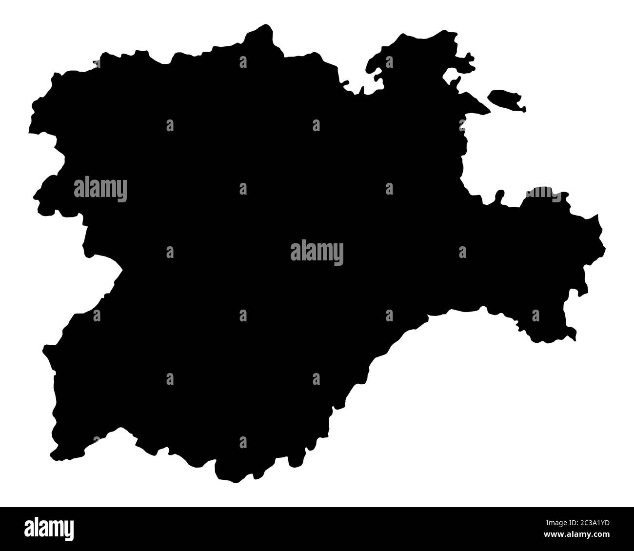 Map of Castile and Leon Stock Photo - Alamy