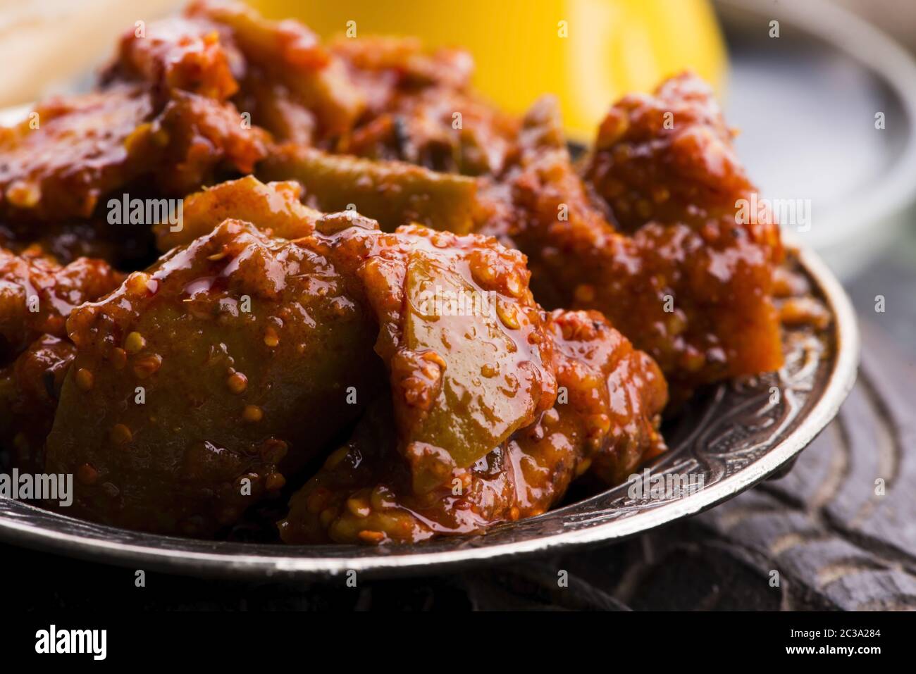 South Indian Lemon Pickle is a spicy tangy pickle Stock Photo - Alamy