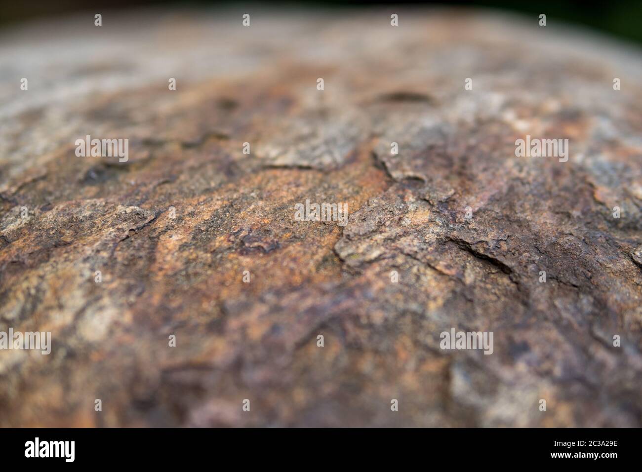 detail of a rock with effect of thermal stress weathering and visible ...
