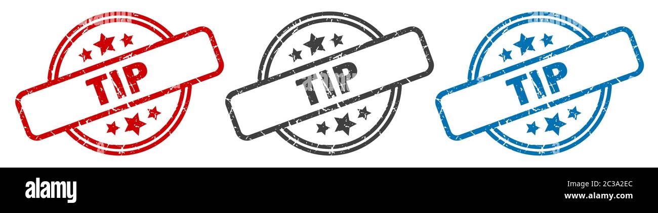 tip stamp. tip round isolated sign. tip label set Stock Vector Image ...