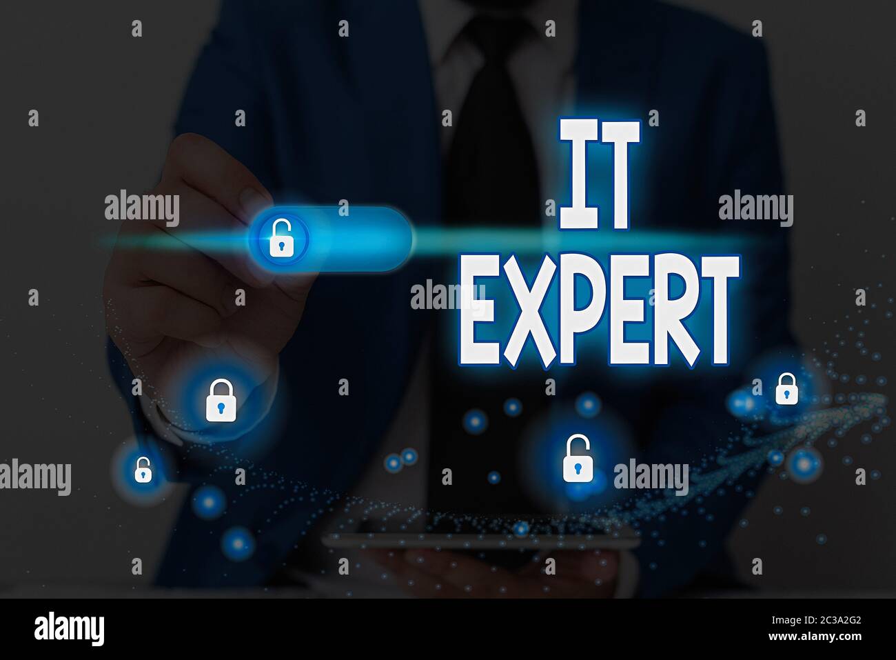 Conceptual hand writing showing It Expert. Concept meaning expertise ...