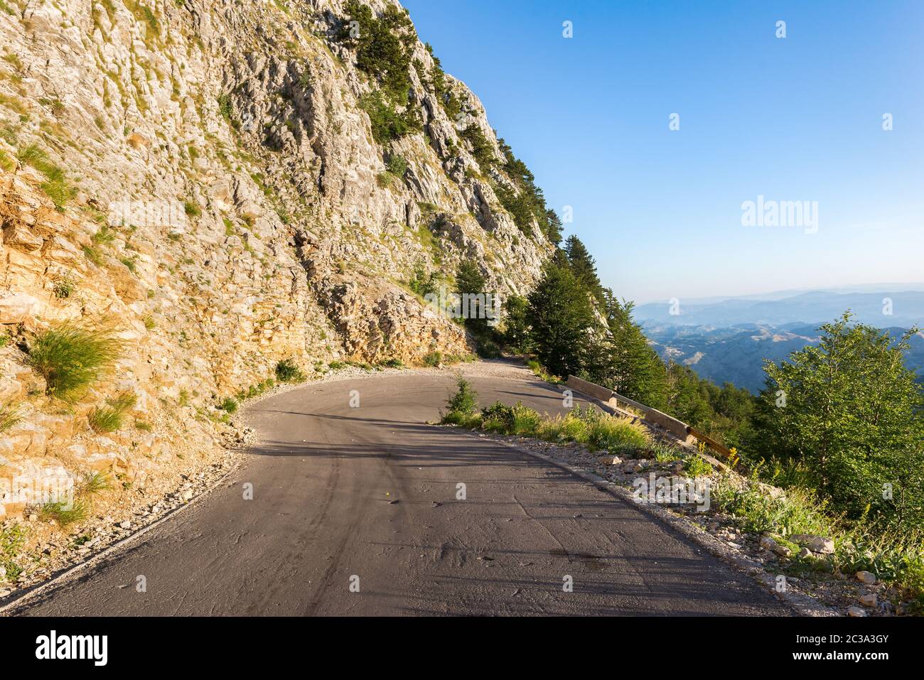 Road winding up canyon hi-res stock photography and images - Alamy