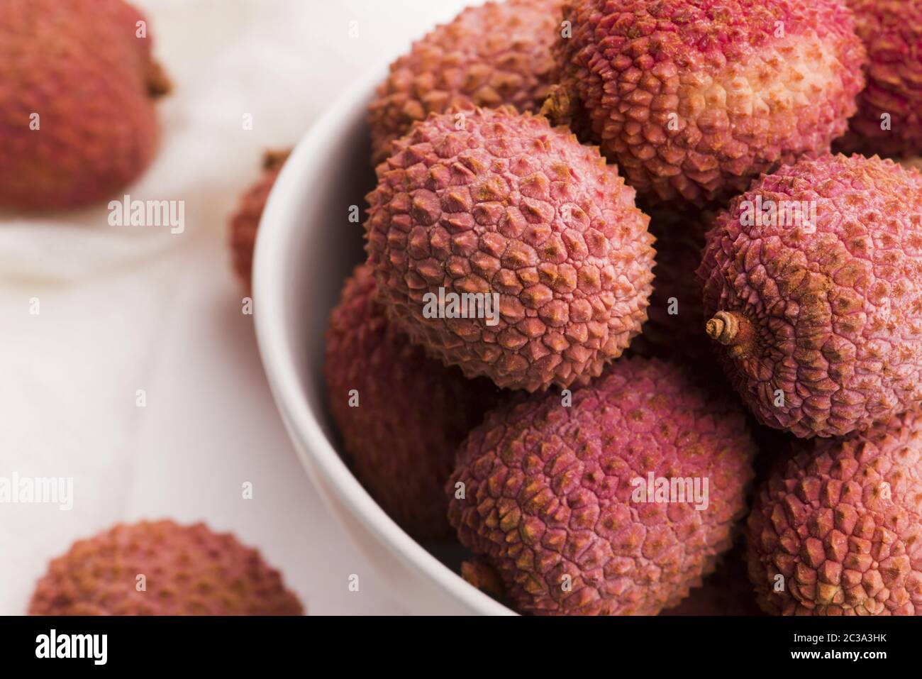 Litchie, liche, lychee, fresh healthy ripe fruits Stock Photo - Alamy