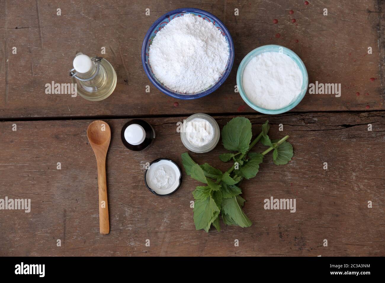 natural and organic products for homemade toothpaste preparation Stock ...