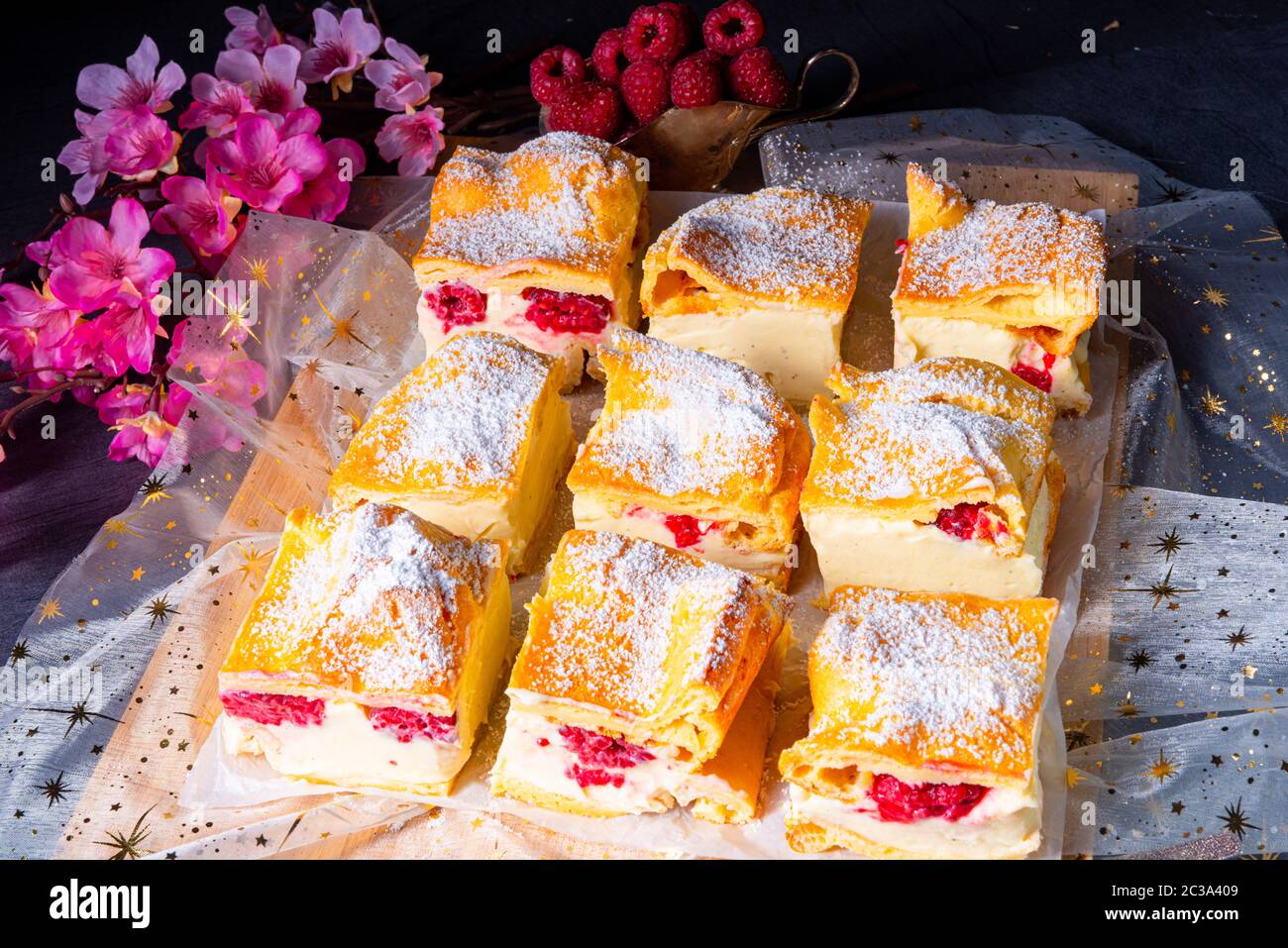 Karpatka - a delicious Polish pudding cake Stock Photo - Alamy