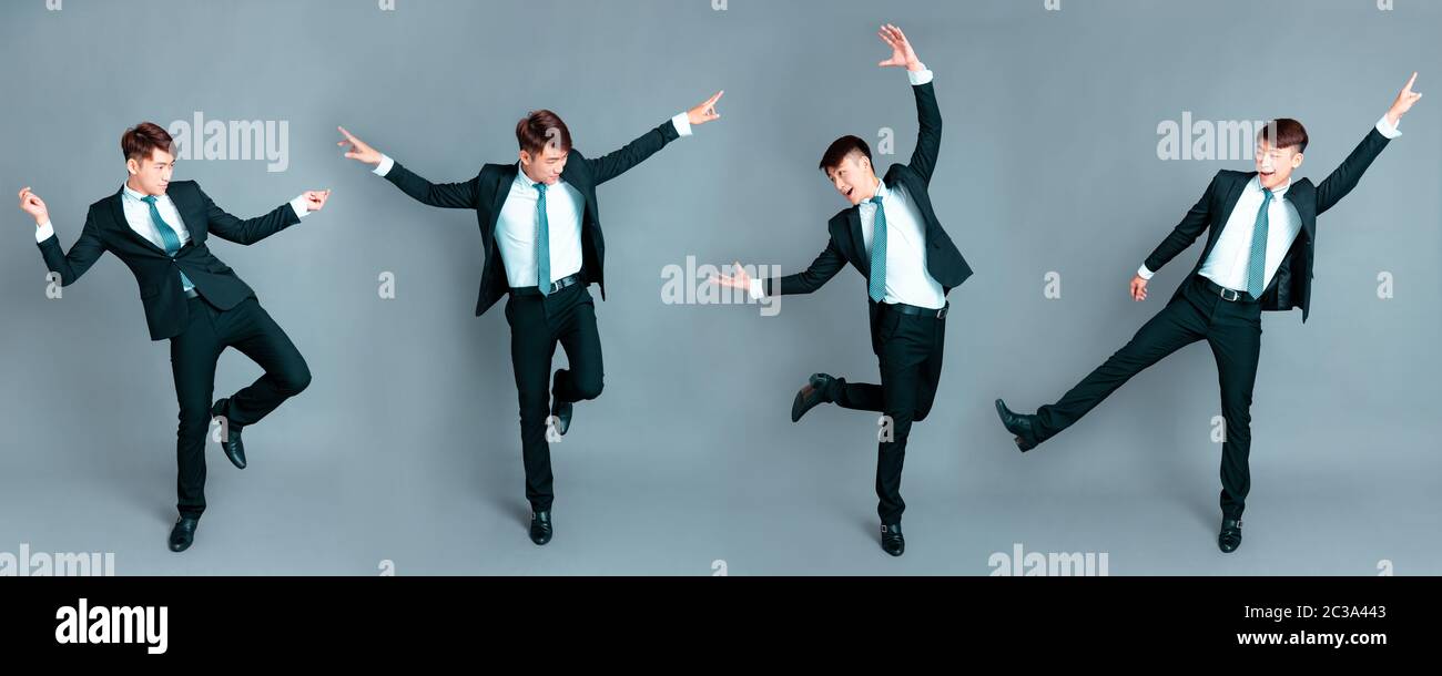 Young guy dancing in office hi-res stock photography and images - Alamy