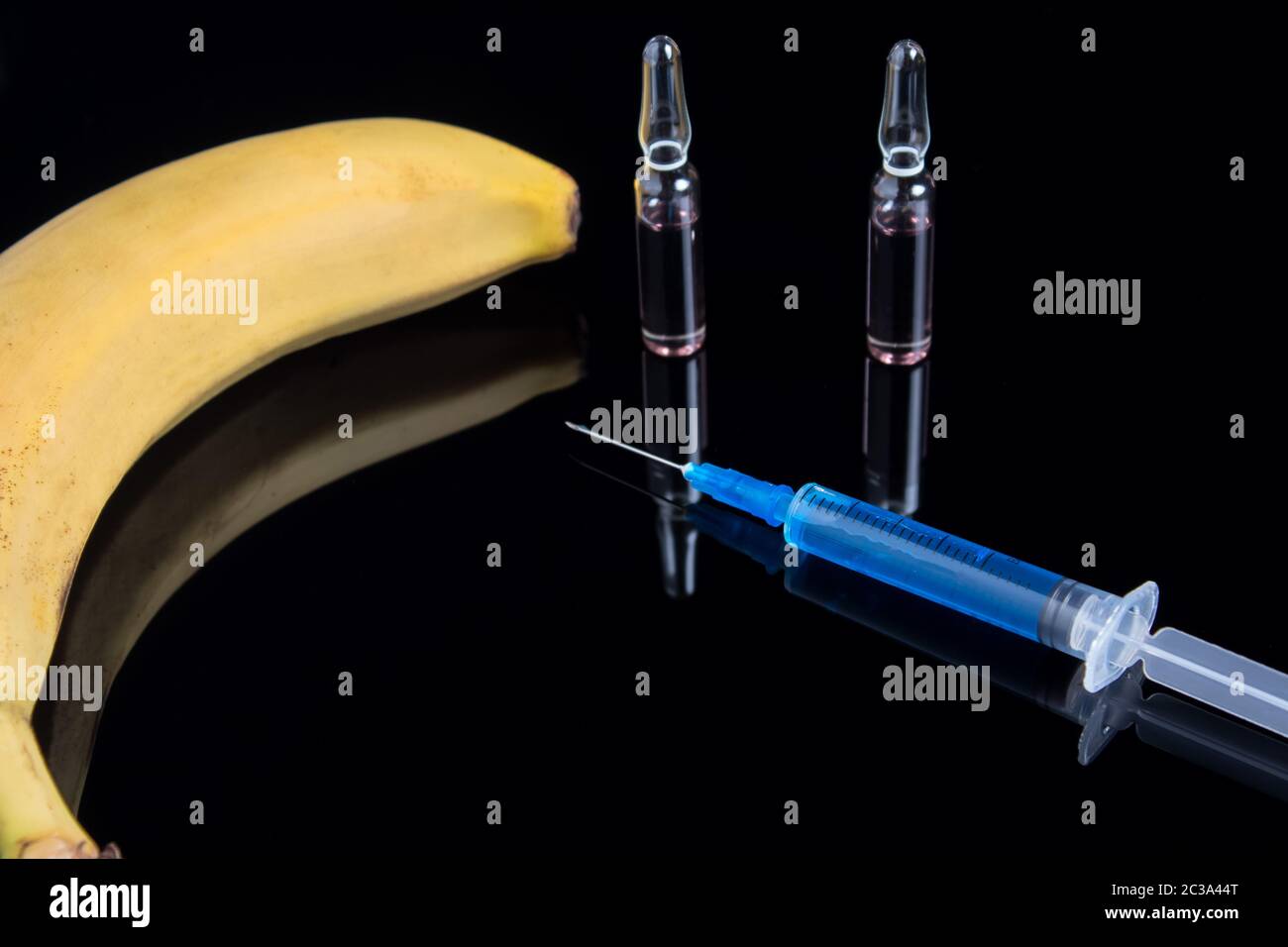 Testing GMO plant in laboratory on banana - biotechnology and GMO ...