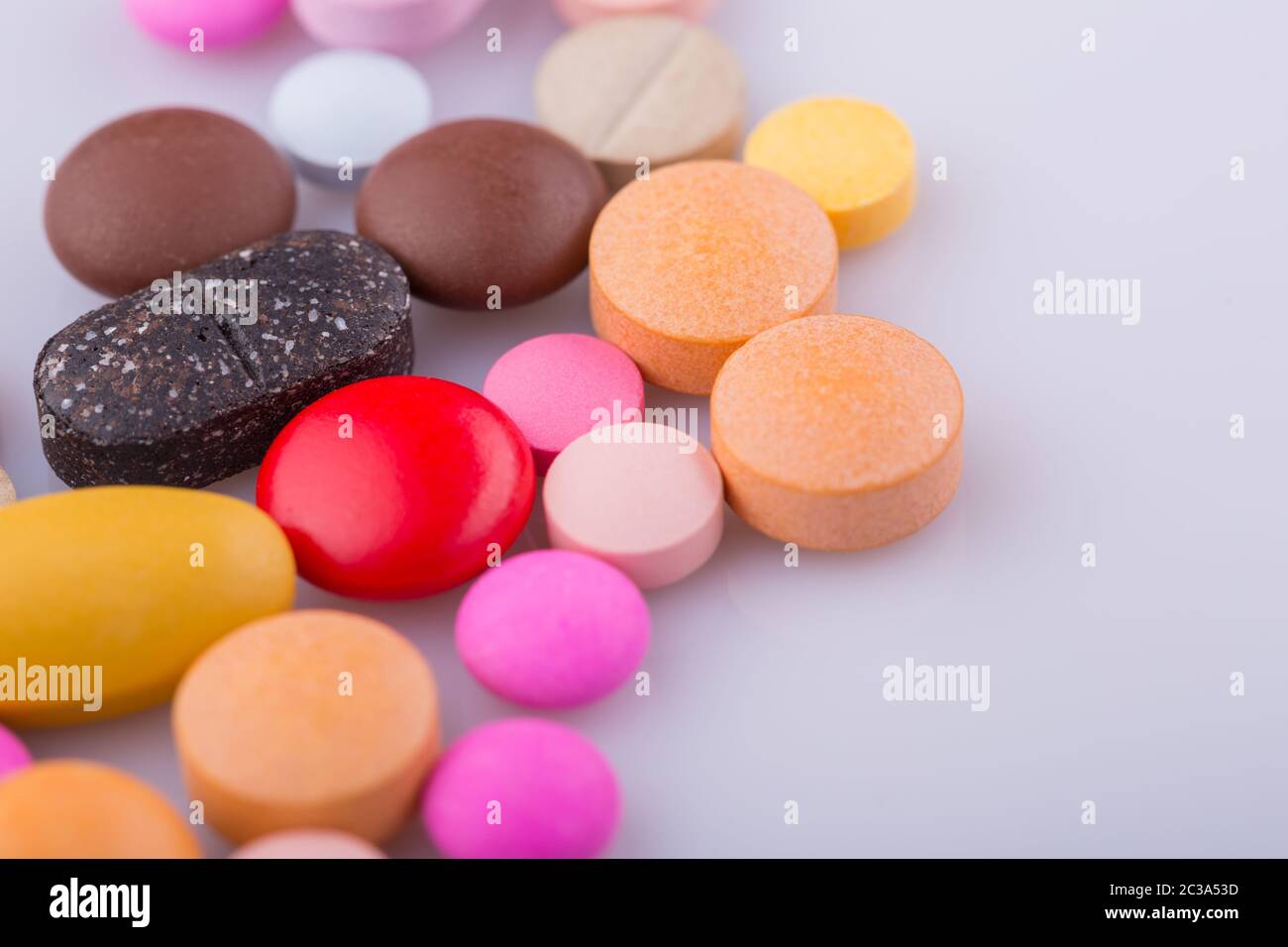 different Tablets pills capsule heap mix therapy drugs Stock Photo - Alamy