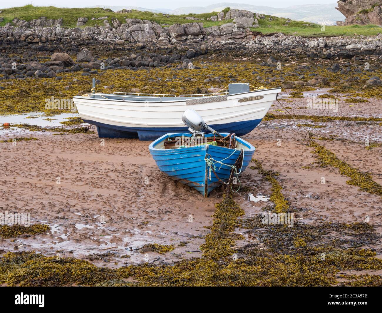 The fishing village of Cove on the B8057 overlooking Loch Ewe in Wester ...