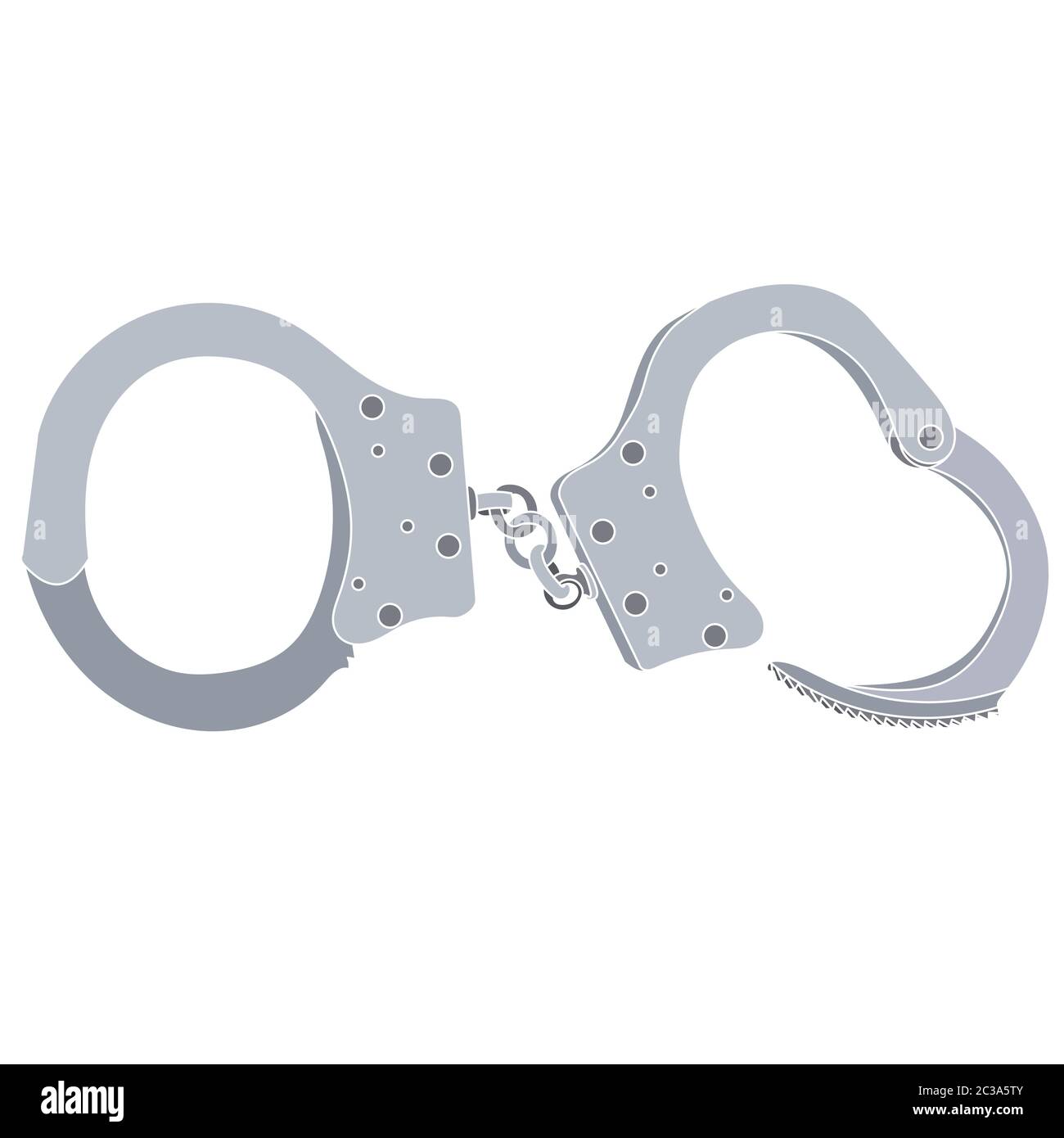 vector, on white background, handcuffs, icon Stock Vector Image & Art ...