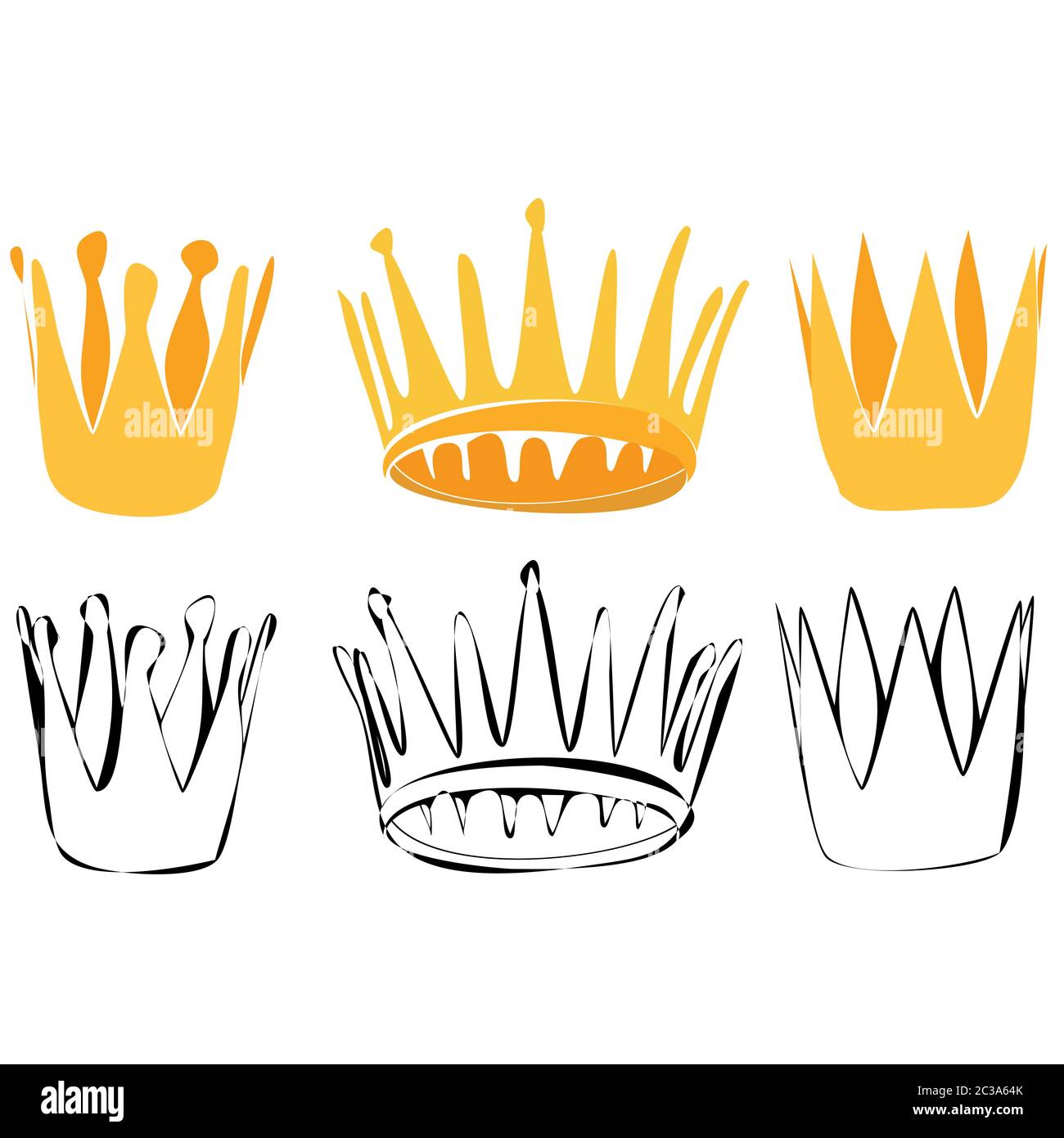 Simple Queen Crown Outline