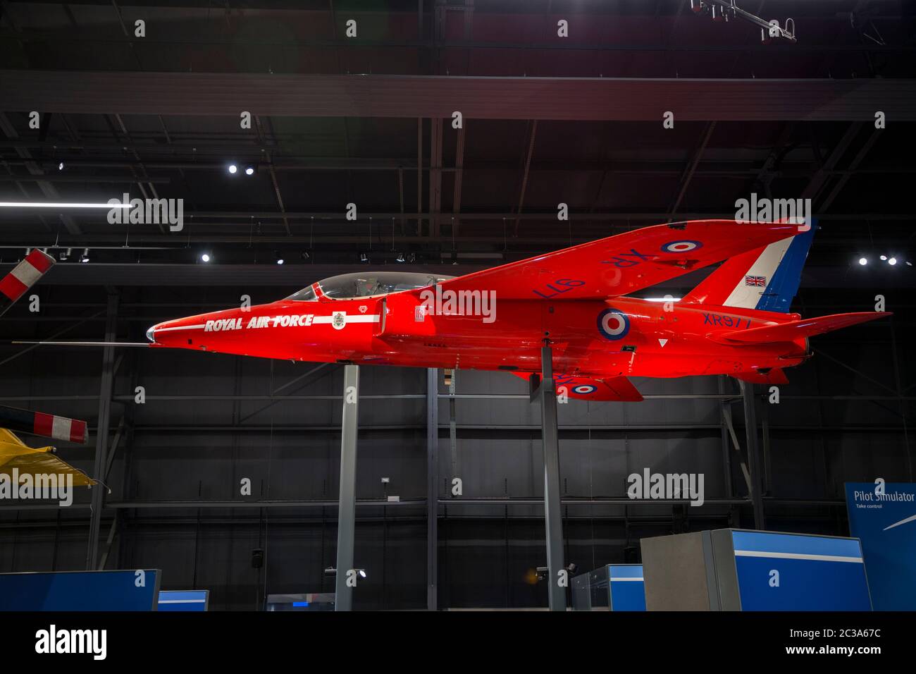 RAF HAWKER SIDDELEY GNAT T.1 XR977 / 8640M still in ‘Reds’ colour ...