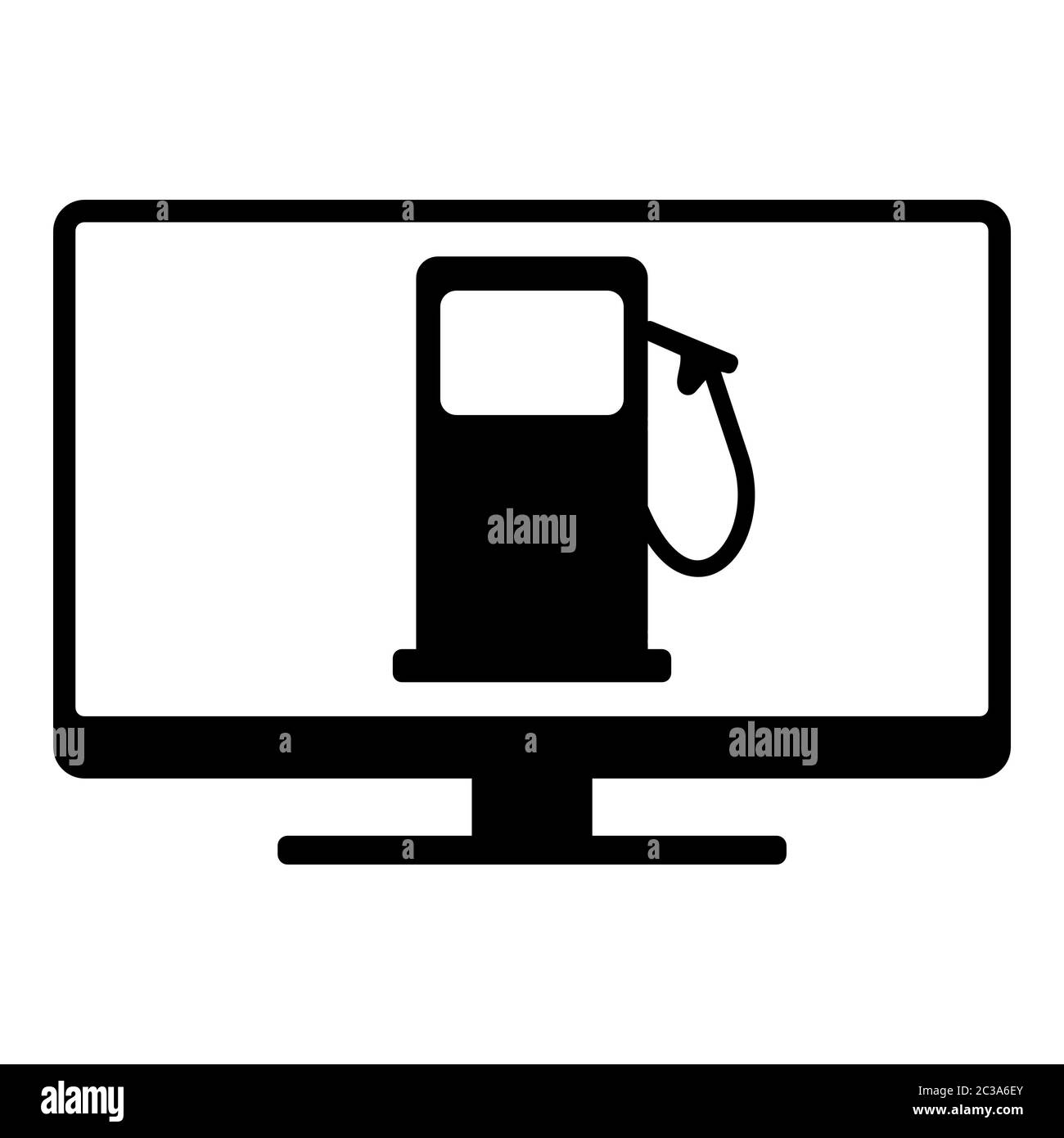 Gas station and screen Stock Photo - Alamy