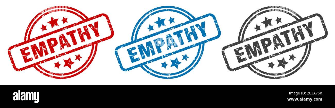 empathy stamp. empathy round isolated sign. empathy label set Stock ...