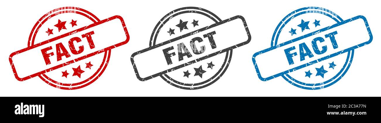 fact stamp. fact round isolated sign. fact label set Stock Vector Image ...