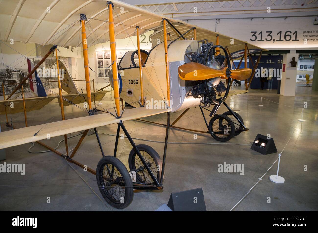 Caudron G.3 Biplane, powered by The Anzani 10, a 10 cylinder air-cooled ...