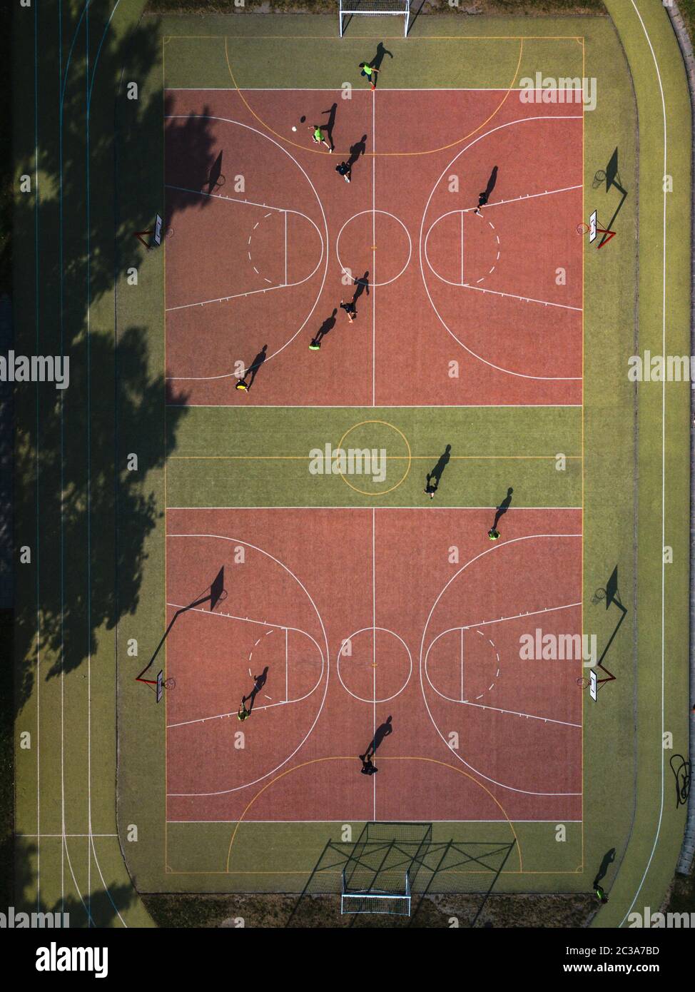 Football pitch aerial forest hi-res stock photography and images - Alamy