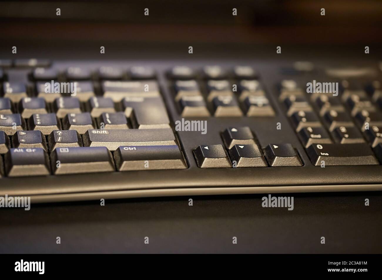 Detail of a black keyboard Stock Photo - Alamy