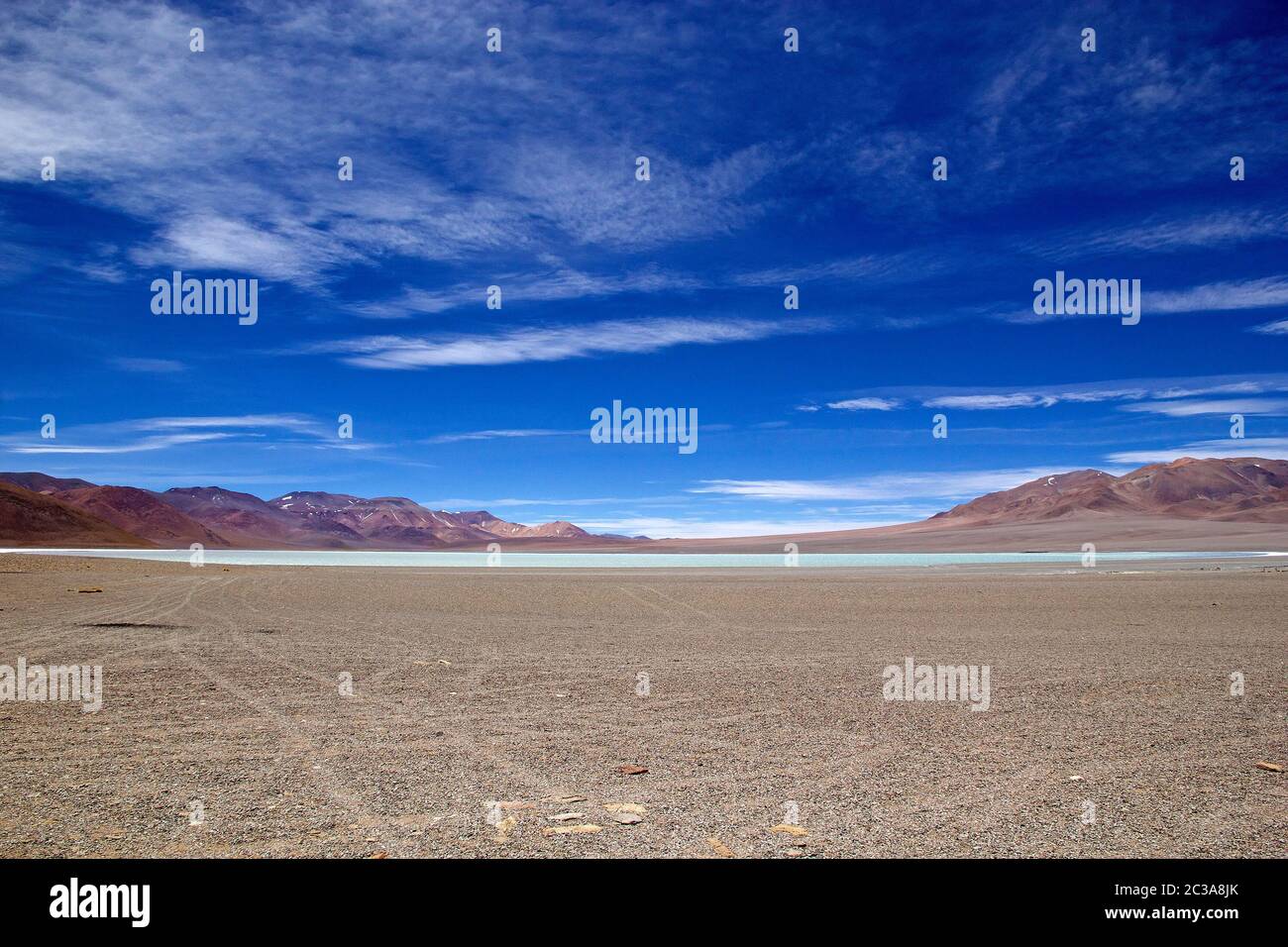 Diamond Lagoon in the Cerro Galan, a caldera in the Catamarca Province ...