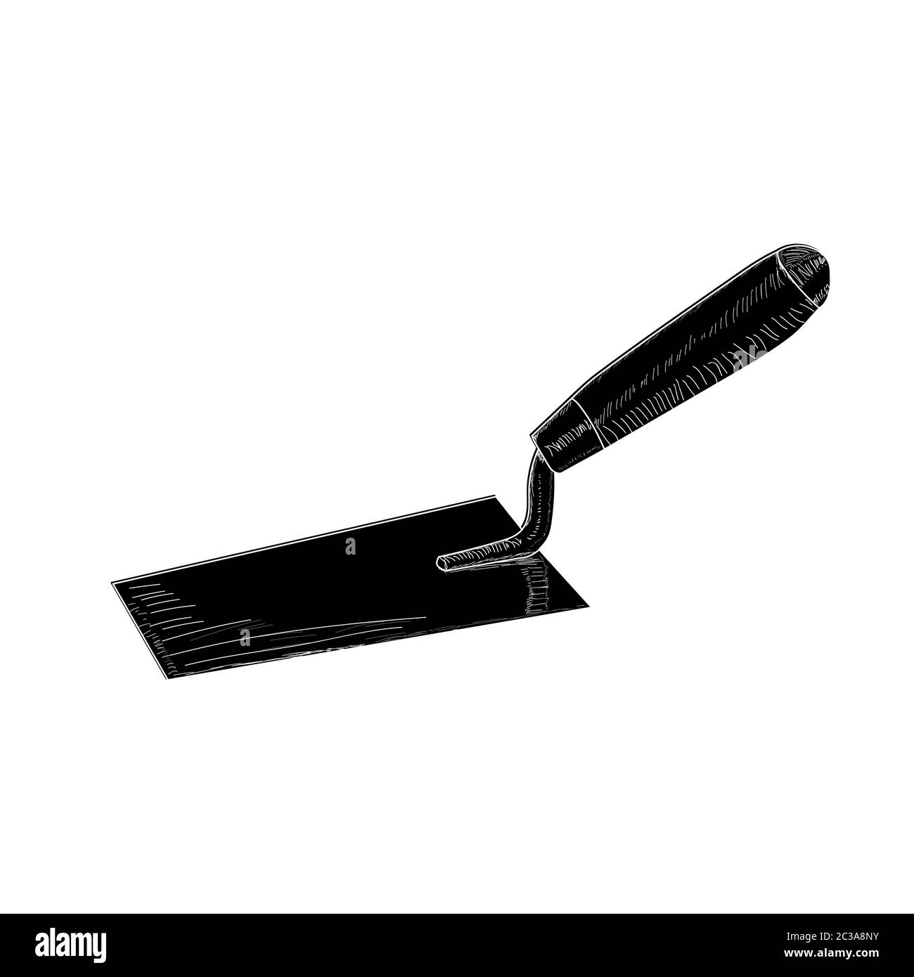 vector, on a white background, construction trowel tool Stock Vector ...