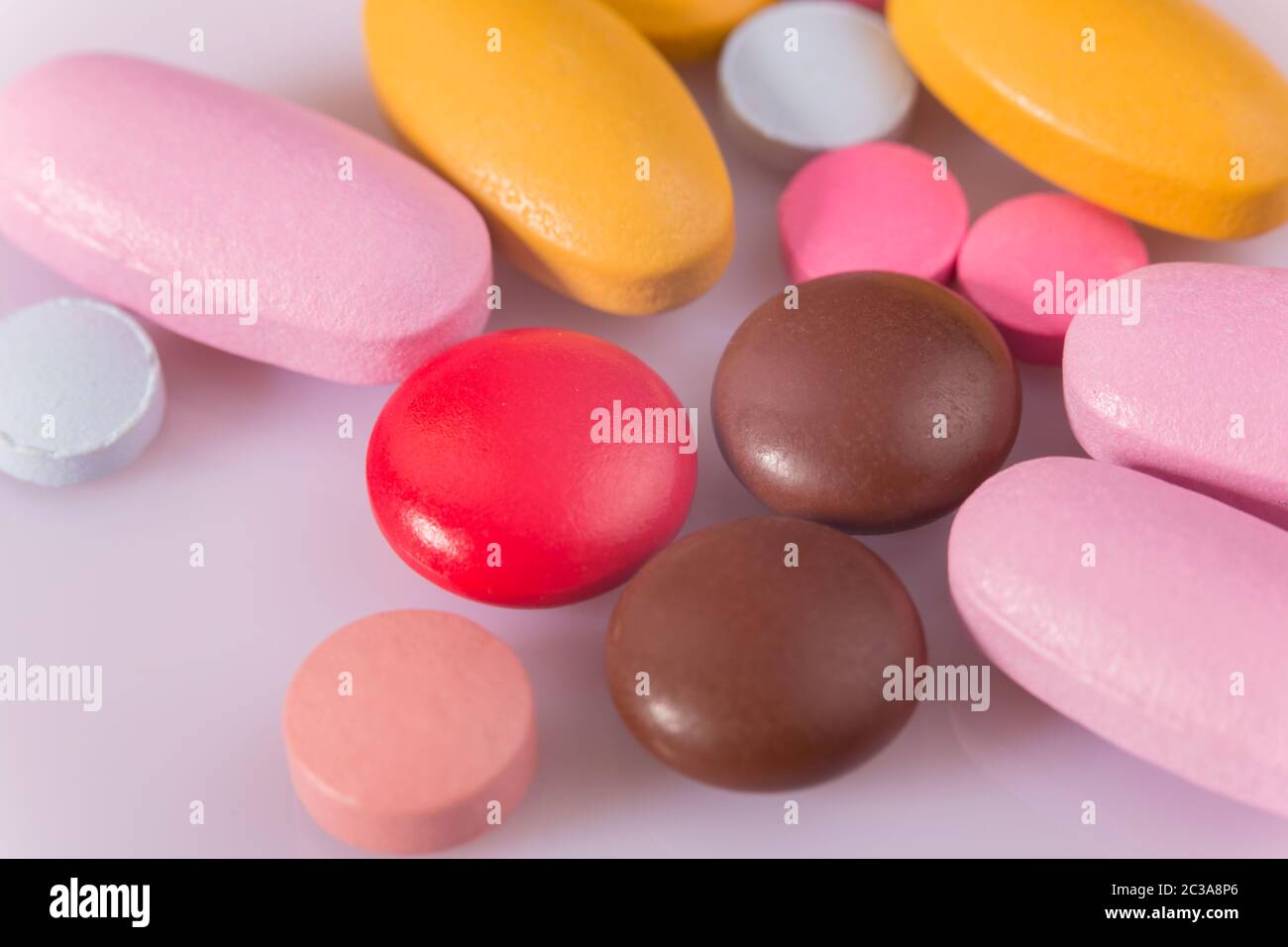 different Tablets pills capsule heap mix therapy drugs Stock Photo - Alamy