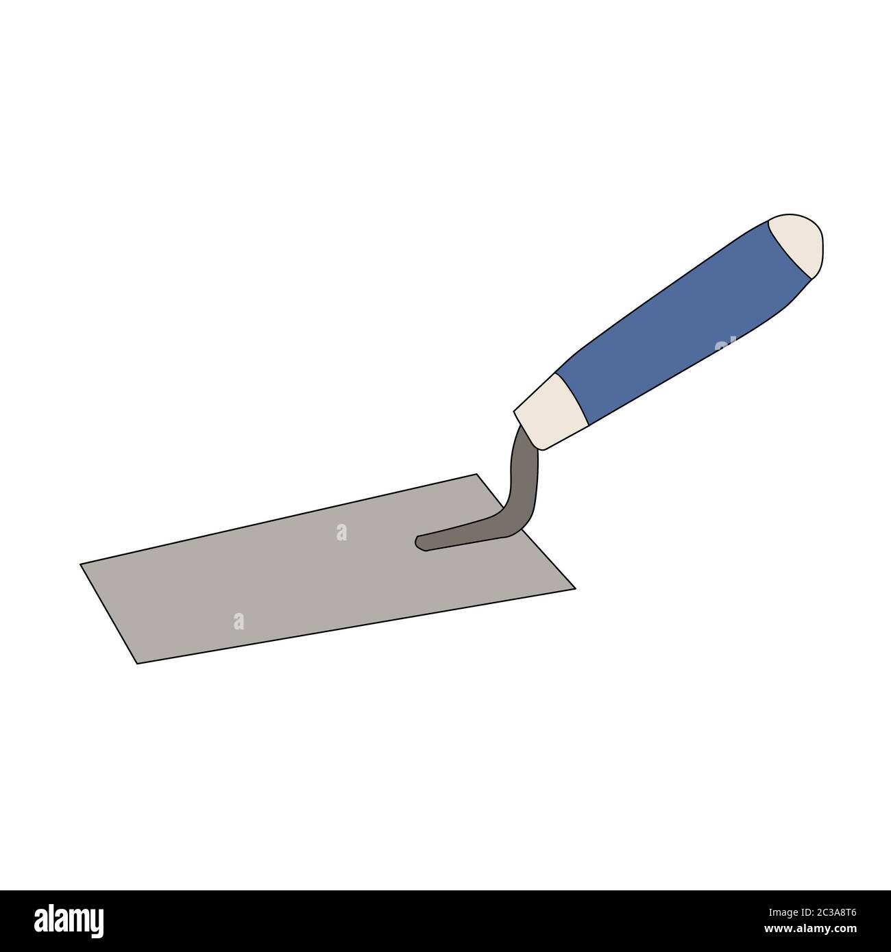 vector, on white background, construction tool trowel Stock Vector ...