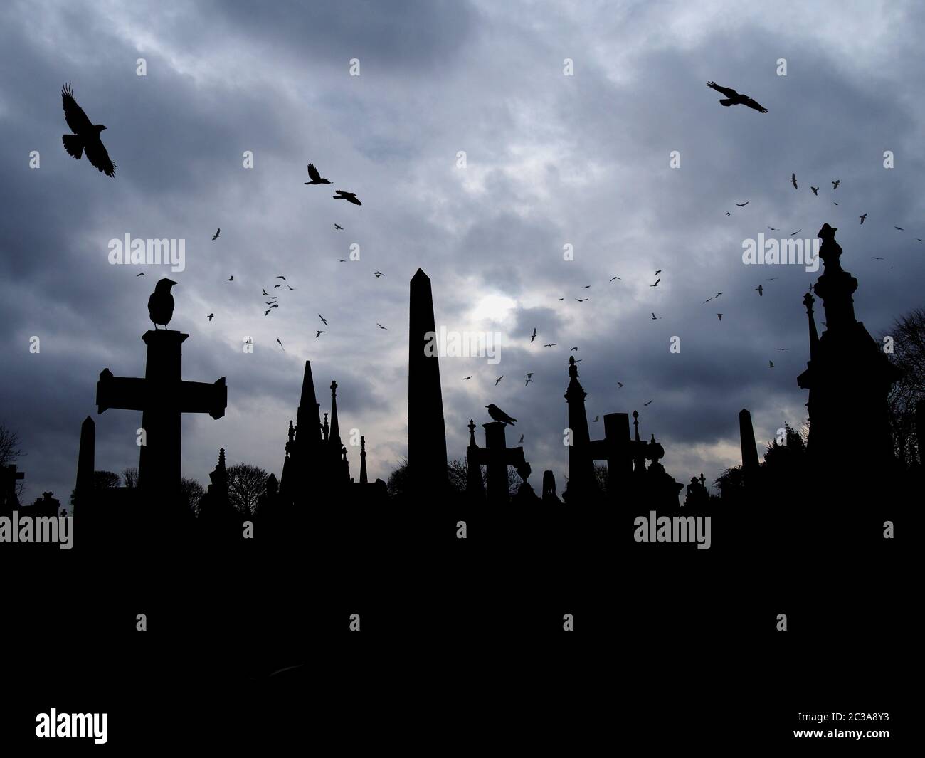 Cross silhouette on gravestone hi-res stock photography and images - Alamy